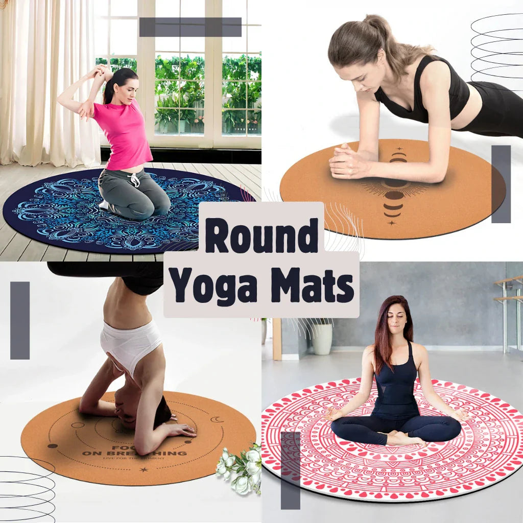 Round Yoga Mats | Circular Meditation Natural Rubber Cork – ActiveLineage