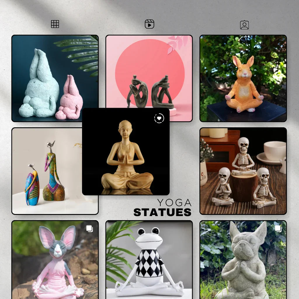 Yoga Statues | 3D Resin Figurines Garden Sculptures Decor – ActiveLineage